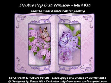 Double Window Pop Out Mini Kit - Lilacs - CUP487079_351 | Craftsuprint
