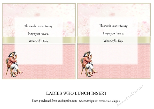Ladies Who Lunch Insert - CUP1278216_1459 | Craftsuprint