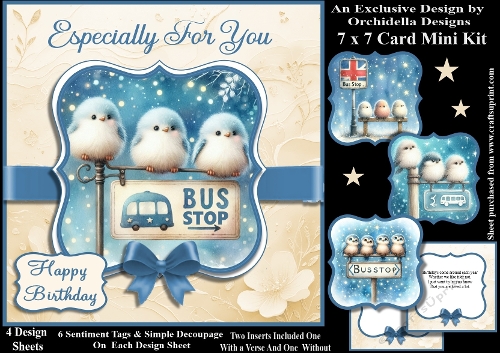 Bus Stop Birds - CUP1361347_1459 | Craftsuprint