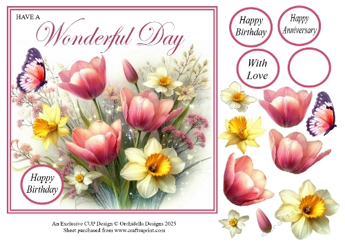 Wonderful Day Spring Bouquet - CUP1363108_1459 | Craftsuprint