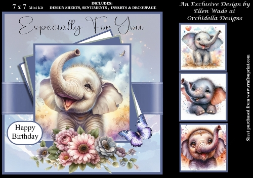 Sweet Elephants Wishes - CUP1394216_1459 | Craftsuprint
