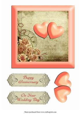 Two Hearts Card Front - CUP264184_1459 | Craftsuprint
