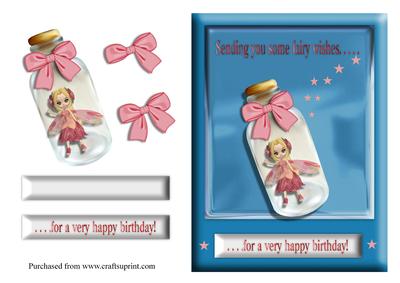 Fairy Wishes Card Front - CUP269221_1459 | Craftsuprint