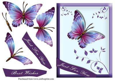 Beautiful Butterfly Card Front - CUP286206_1459 | Craftsuprint