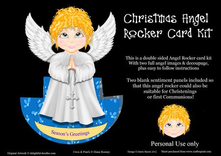 Christmas Angel Rocker Card Kit - CUP374821_1459 | Craftsuprint