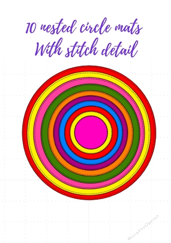 10 nested circle mats with stitched detail. New Format Added ...
