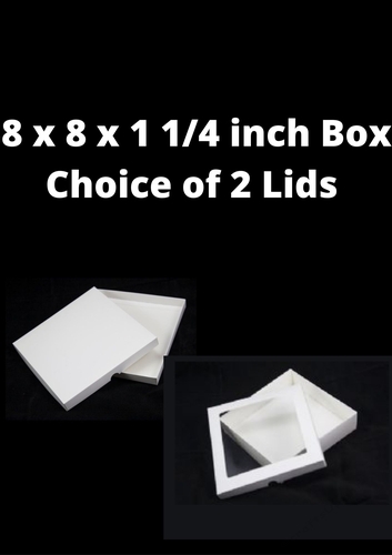 8 x 8 inch box, 1 1/4 inch deep. Choice of 2 lids. - CUP1087592_104105 ...