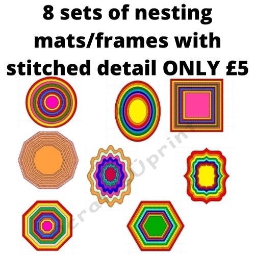 8 sets of nesting mats/frames with stitch detail NOW ONLY £4 ...