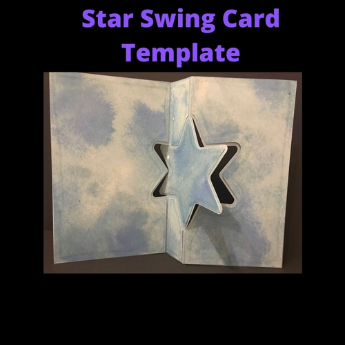 Star Swing Card Template - CUP1090750_104105 | Craftsuprint