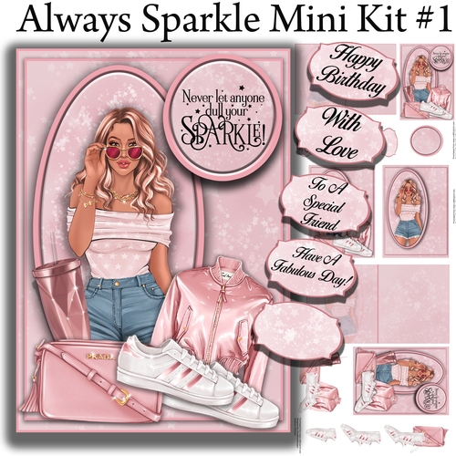 Always Sparkle Mini Card Kit #1 - CUP1101913_104105 | Craftsuprint