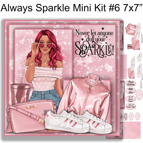 Always Sparkle Mini Card Kit #6 7x7 - CUP1102023_104105 | Craftsuprint