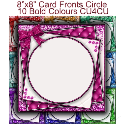 Layered Circle Card Fronts 8x8 Bold colors #1 CU4CU - CUP1109259_104105 ...