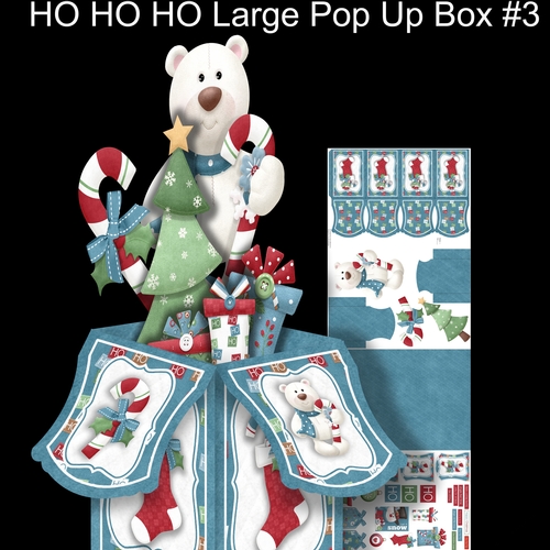 HoHoHo Large Pop Up Box #3 - CUP1118562_104105 | Craftsuprint