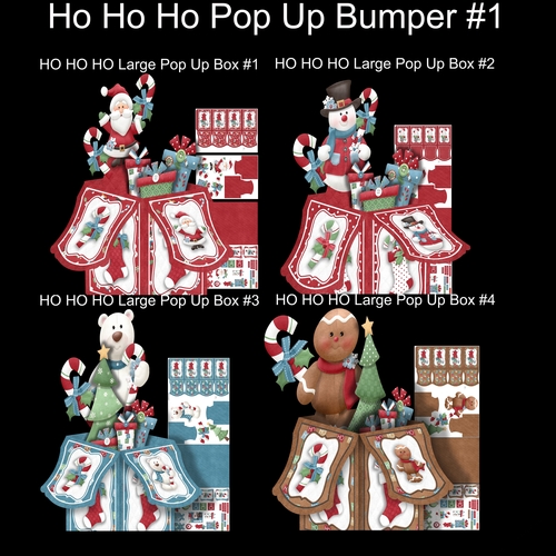 HoHoHo Large Pop-Up Box Bumper #1 - CUP1118575_104105 | Craftsuprint