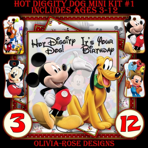 Hot Diggity Dog Mini Kit #1 CARD FRONT * - CUP1159847_104105 | Craftsuprint