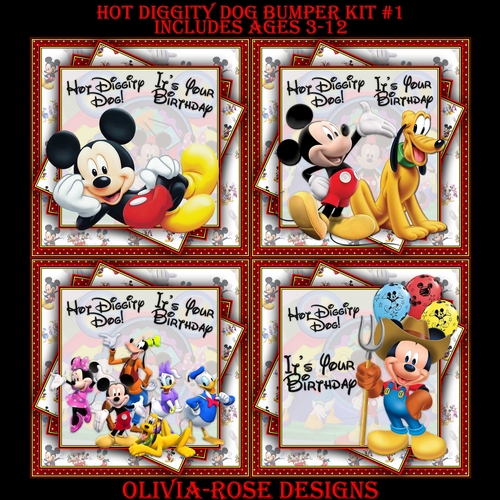 Hot Diggity Dog Bumper Kit #1 7x7 - CUP1159851_104105 | Craftsuprint