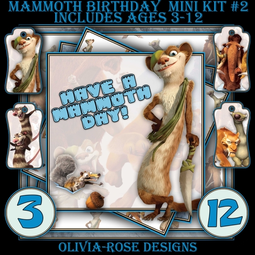 Mammoth Birthday Mini Kit #2 CARD FRONT * - CUP1160029_104105 ...