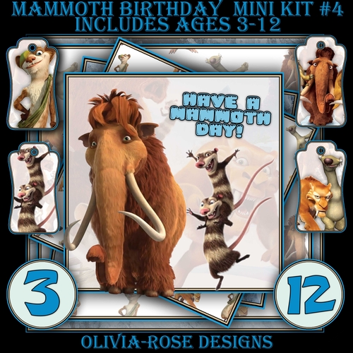 Mammoth Birthday Mini Kit #4 CARD FRONT * - CUP1160032_104105 ...