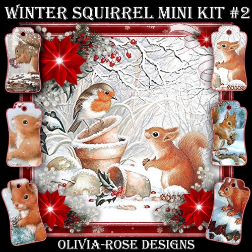 Winter Squirrel Mini Kit #2 - CUP1164579_104105 | Craftsuprint