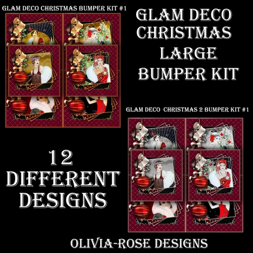 Glam Deco Christmas 1&2 Bumper Kit #1 - CUP1166973_104105 | Craftsuprint