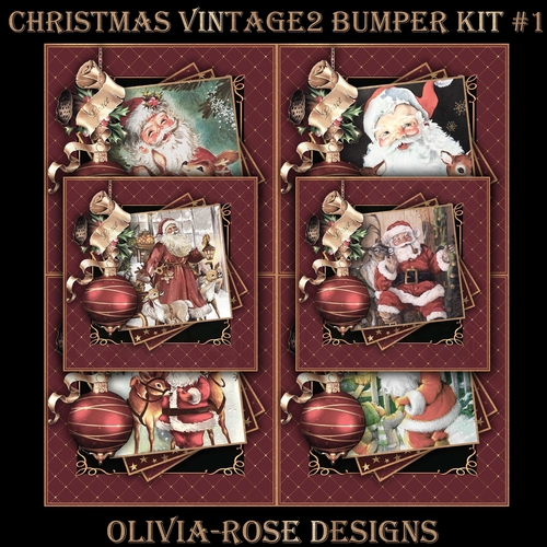 Christmas vintage 2 Bumper Kit #1 - CUP1168030_104105 | Craftsuprint