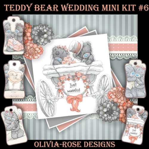 Teddy Bear Wedding Mini Kit #6 - CUP1168801_104105 | Craftsuprint