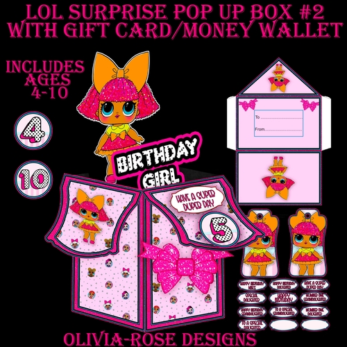 LOL Surprise Pop Up Box #2 - CUP1169856_104105 | Craftsuprint