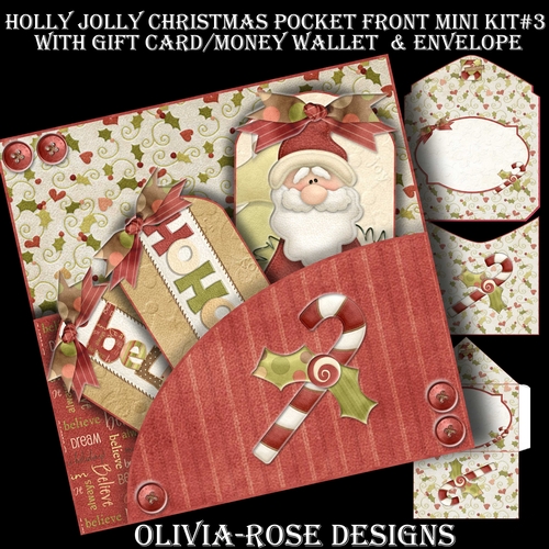 Holly Jolly Christmas Pocket Front Mini Kit #3 - CUP1176509_104105 ...