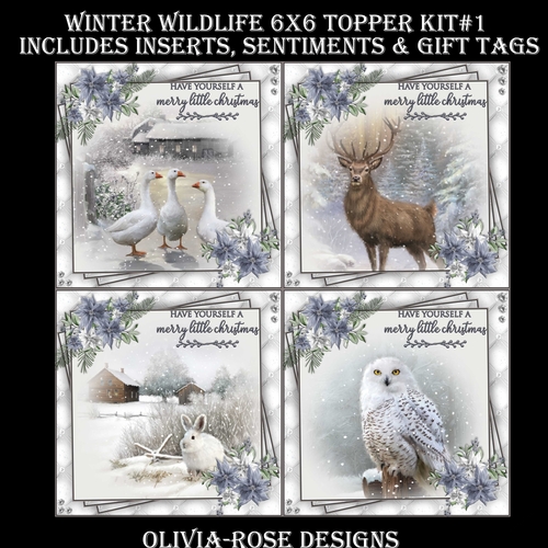 Winter Wildlife 6X6 Topper Kit #1 - CUP1180898_104105 | Craftsuprint