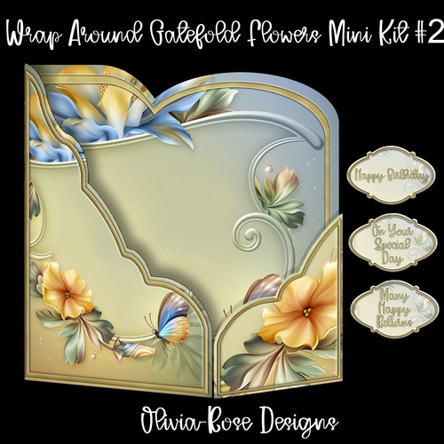 Wrap Around Gatefold Flowers Mini Kit #2 - CUP1188956_104105 | Craftsuprint
