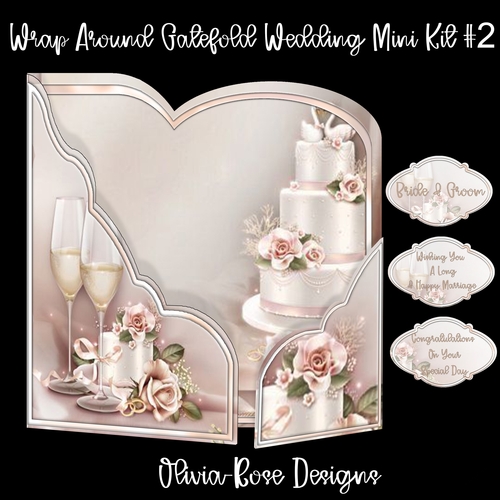 Wrap Around Gatefold Wedding Mini Kit #2 - CUP1189052_104105 | Craftsuprint
