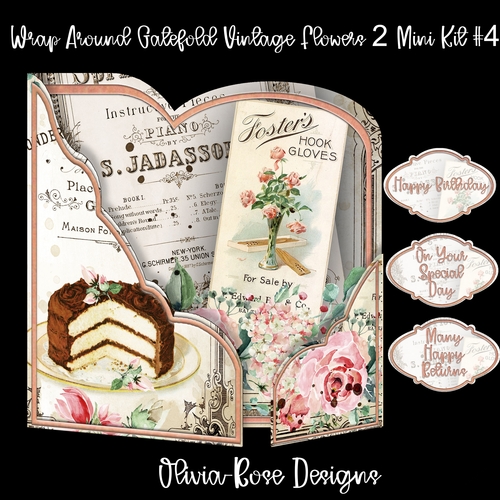 Wrap Around Gatefold Vintage Flowers 2 Mini Kit #4 - CUP1190897_104105 ...