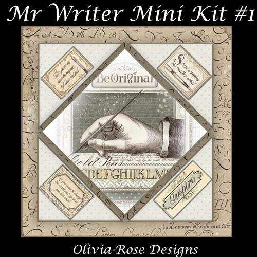 Mr Writer Mini Kit #1 - CUP1192127_104105 | Craftsuprint