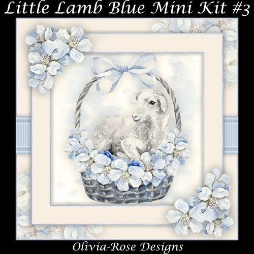 Little Lamb Blue Mini Kit #3 - CUP1200515_104105 | Craftsuprint