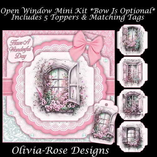 Open Window Mini Kit *Bow Is Optional* Includes 5 Toppers & Matching ...