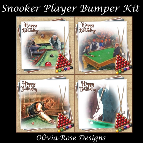 Snooker Player Bumper Kit - CUP1204284_104105 | Craftsuprint