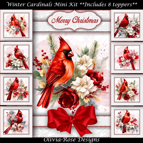 Winter Cardinal Mini Kit - CUP1216577_104105 | Craftsuprint