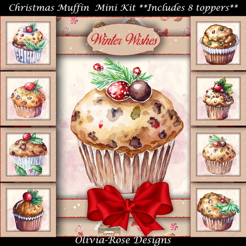 Christmas Muffins Mini Kit - CUP1217564_104105 | Craftsuprint