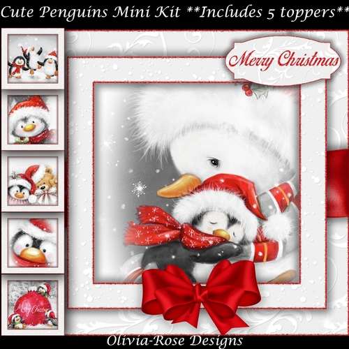 Cute Penguins Mini Kit **Includes 6 toppers** 7X7 - CUP1221867_104105 ...