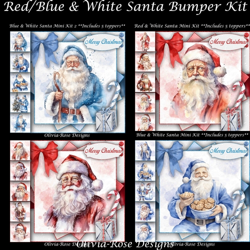 Red/Blue & White Santa Bumper Kit 7X7 - CUP1222991_104105 | Craftsuprint