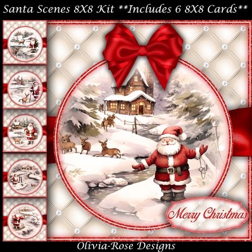 Santa Scenes 8X8 Kit - CUP1225918_104105 | Craftsuprint