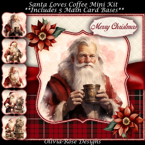 Santa Loves Coffee - CUP1247275_104105 | Craftsuprint
