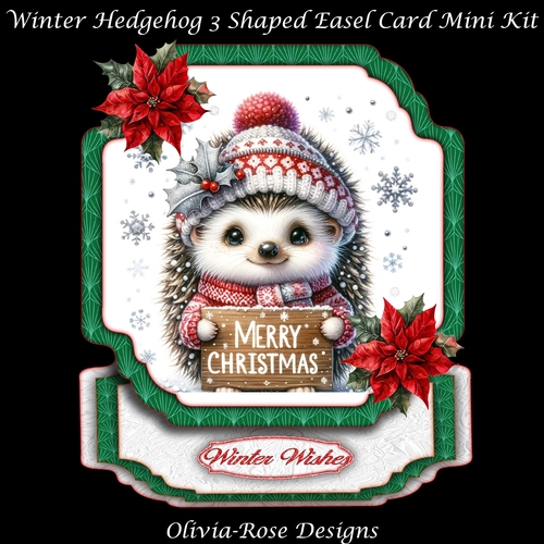 Winter Hedgehog 3 Shaped Easel Card Mini Kit - CUP1289625_104105 ...