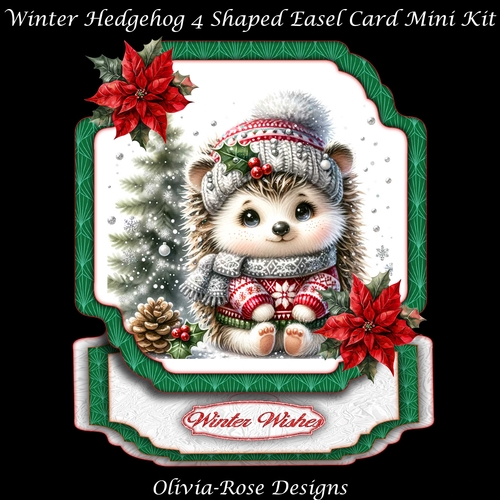 Winter Hedgehog 4 Shaped Easel Card Mini Kit - CUP1289626_104105 ...
