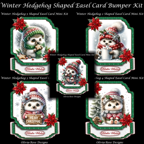 Winter Hedgehog Shaped Easel Card Bumper Kit - CUP1289641_104105 ...