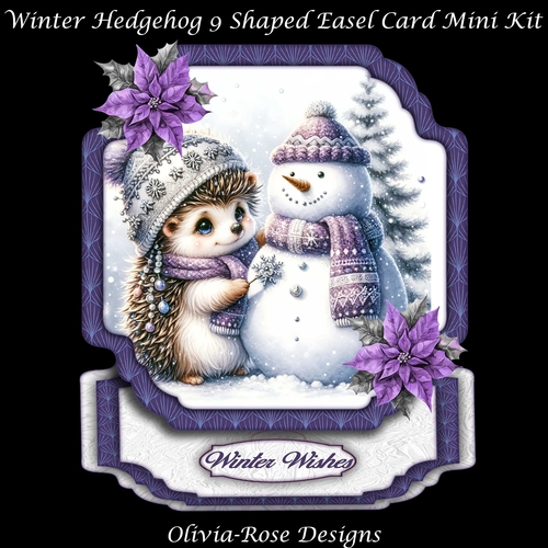 Winter Hedgehog 9 Shaped Easel Card Mini Kit - CUP1289660_104105 ...
