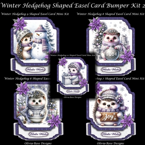 Winter Hedgehog Shaped Easel Card Bumper Kit 2 - CUP1289664_104105 ...