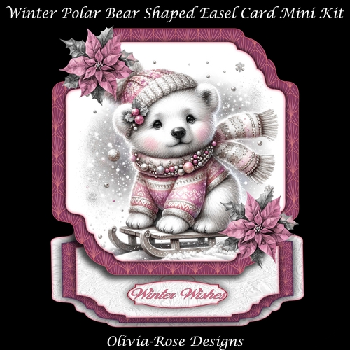 Winter Polar Bear Shaped Easel Card Mini Kit - CUP1289668_104105 ...