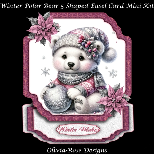 Winter Polar Bear 5 Shaped Easel Card Mini Kit - CUP1289673_104105 ...