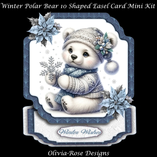 Winter Polar Bear 9 Shaped Easel Card Mini Kit - CUP1289711_104105 ...